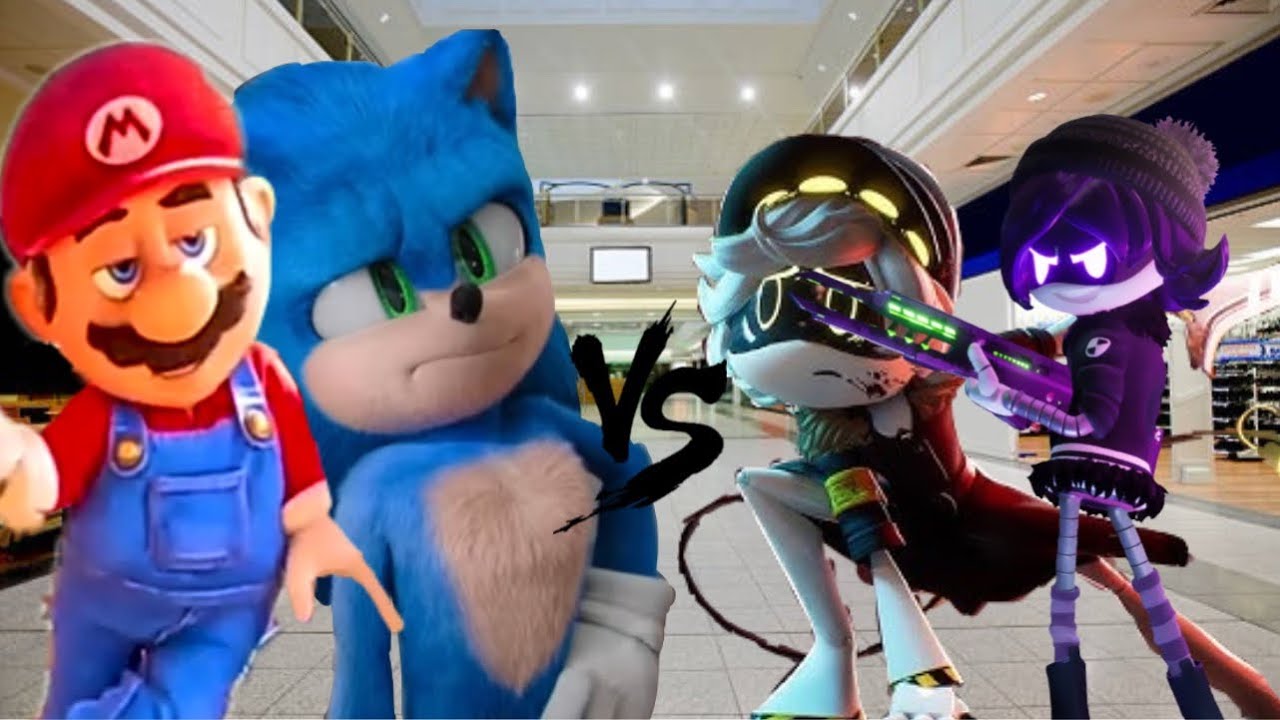 Mario and Sonic vs N and Uzi - YouTube