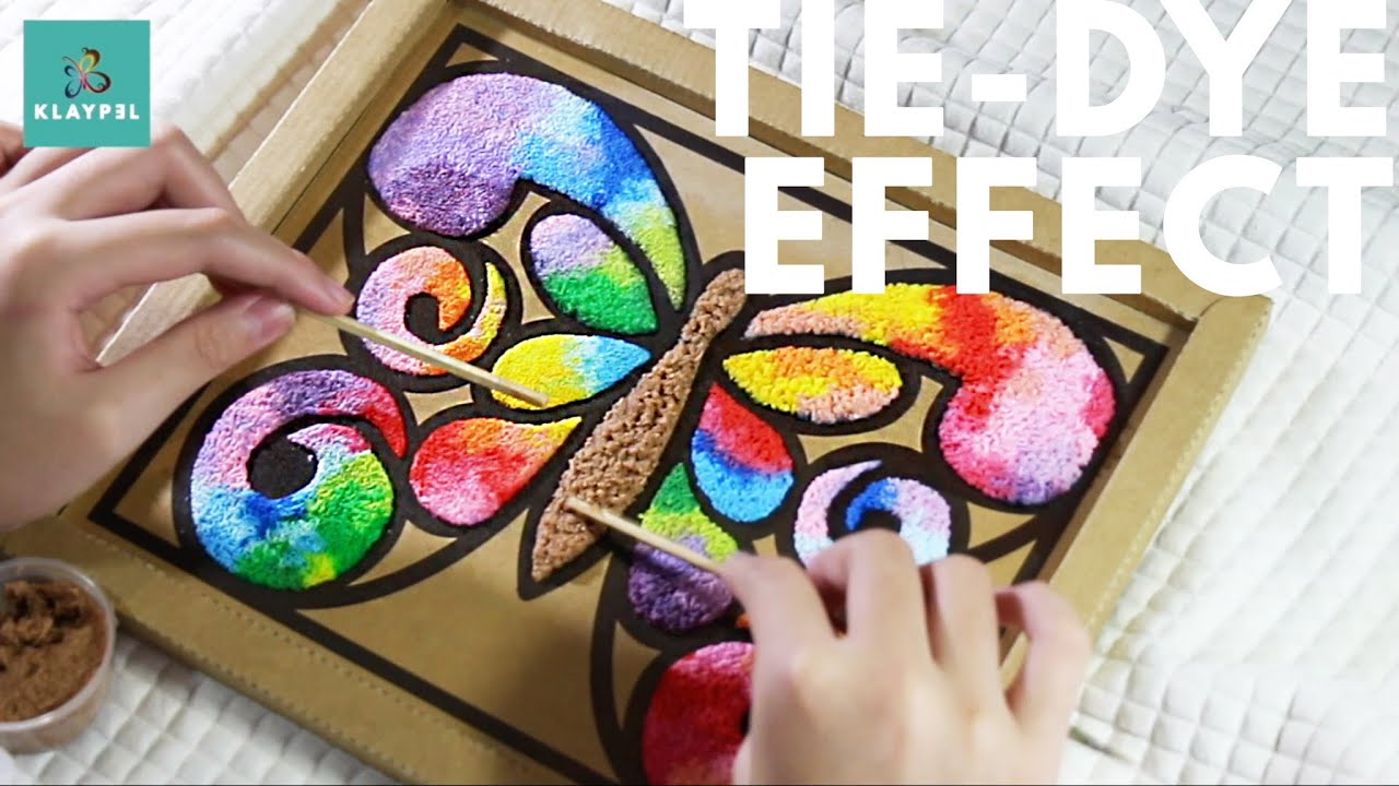 Klaypel Art Tutorial | Butterfly | Tie-dye Effect - YouTube