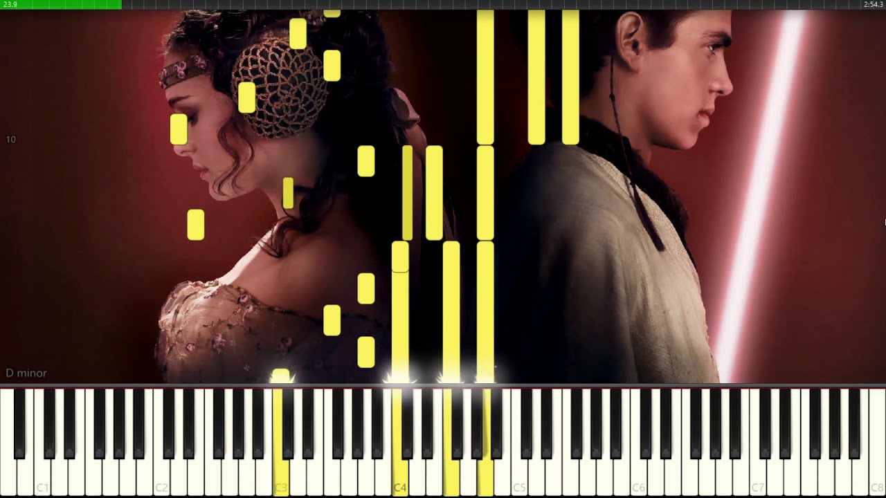 Star Wars Across The Stars Love Theme Easy Piano Tutorial Pdf Sheet