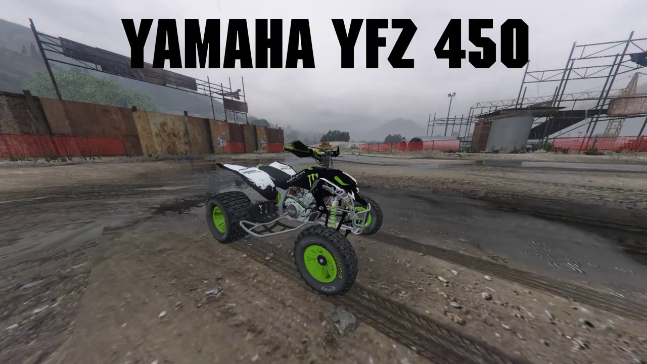 Yamaha YZF 450 ATV - Monster Energy GTA V REAL ATV MOD BY RkrdM - YouTube