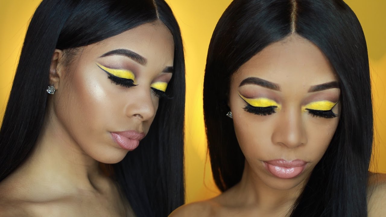 GRWM Spring Makeup | Yellow Cut Crease - YouTube