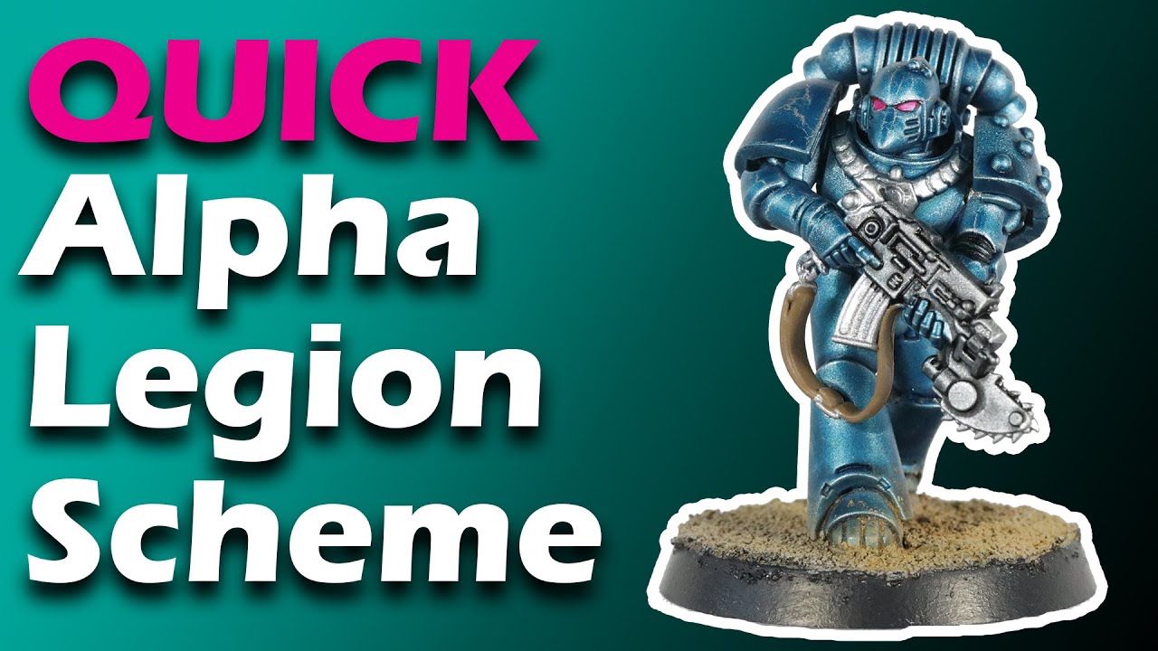 How To Paint Alpha Legion QUICK and EASY! - YouTube