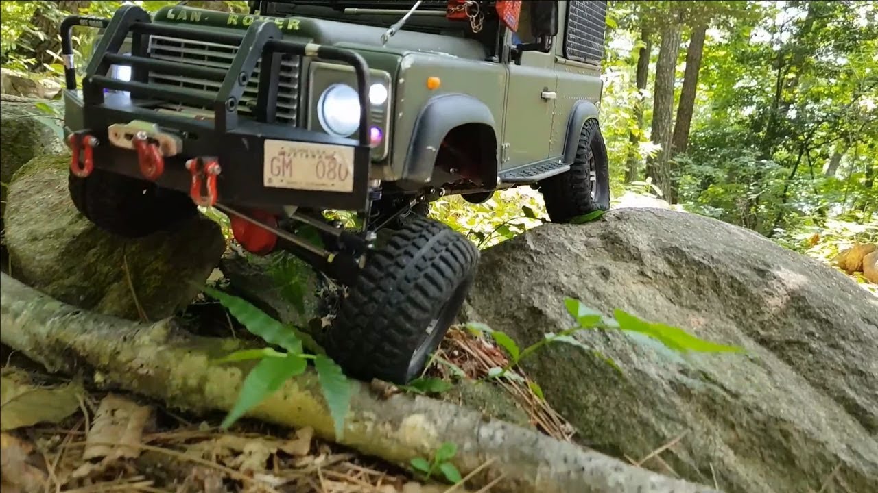 RC4wd Gelande II Land Rover D90 Defender Off Road Trail - YouTube