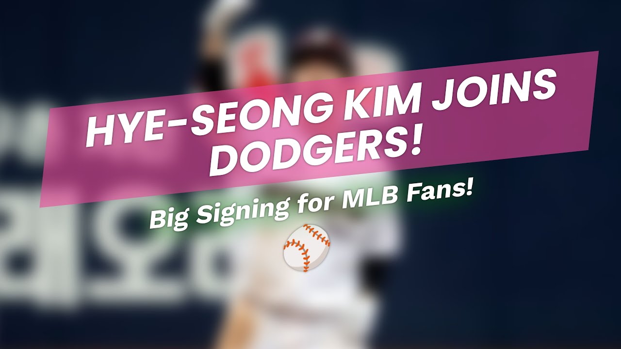 Hye-seong Kim Joins Dodgers! 🔥⚾ - YouTube