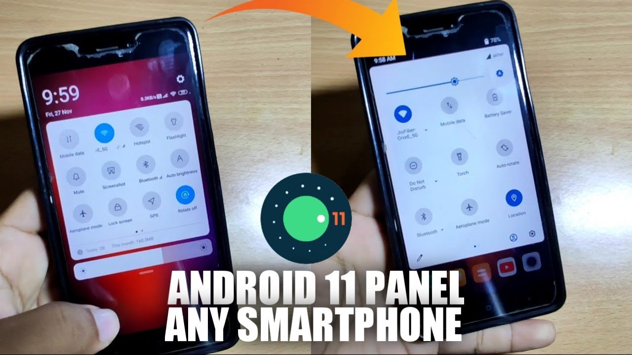 Android 11 notification pannel in any smartphone 😮 - YouTube
