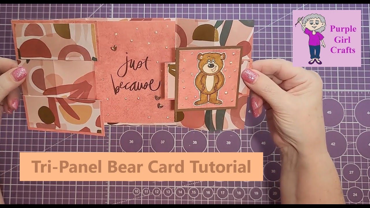 Tri-panel Bear card tutorial - YouTube