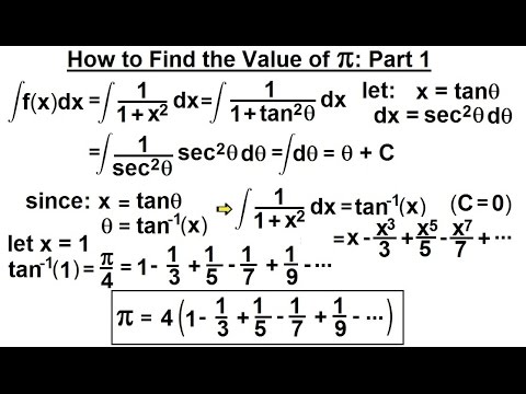 Calculus 2: Infinite Sequences and Series (58 of 86) How to Find the Value of pi: Part 1 - YouTube