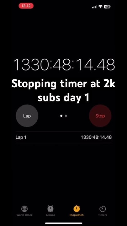 Stopping timer at 2k subs day 1 - YouTube