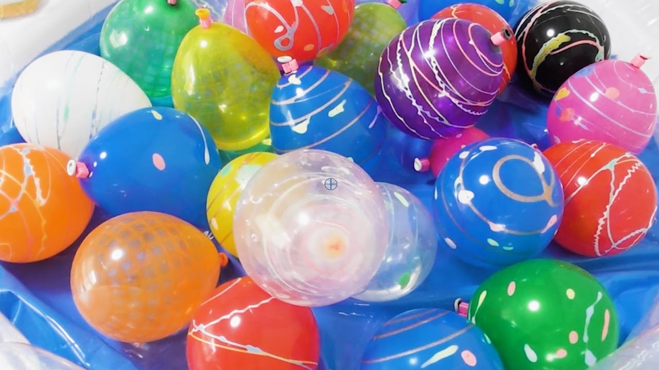 Water Marble Run ☆ Balloon Marble & Rolling Red Bucket - YouTube