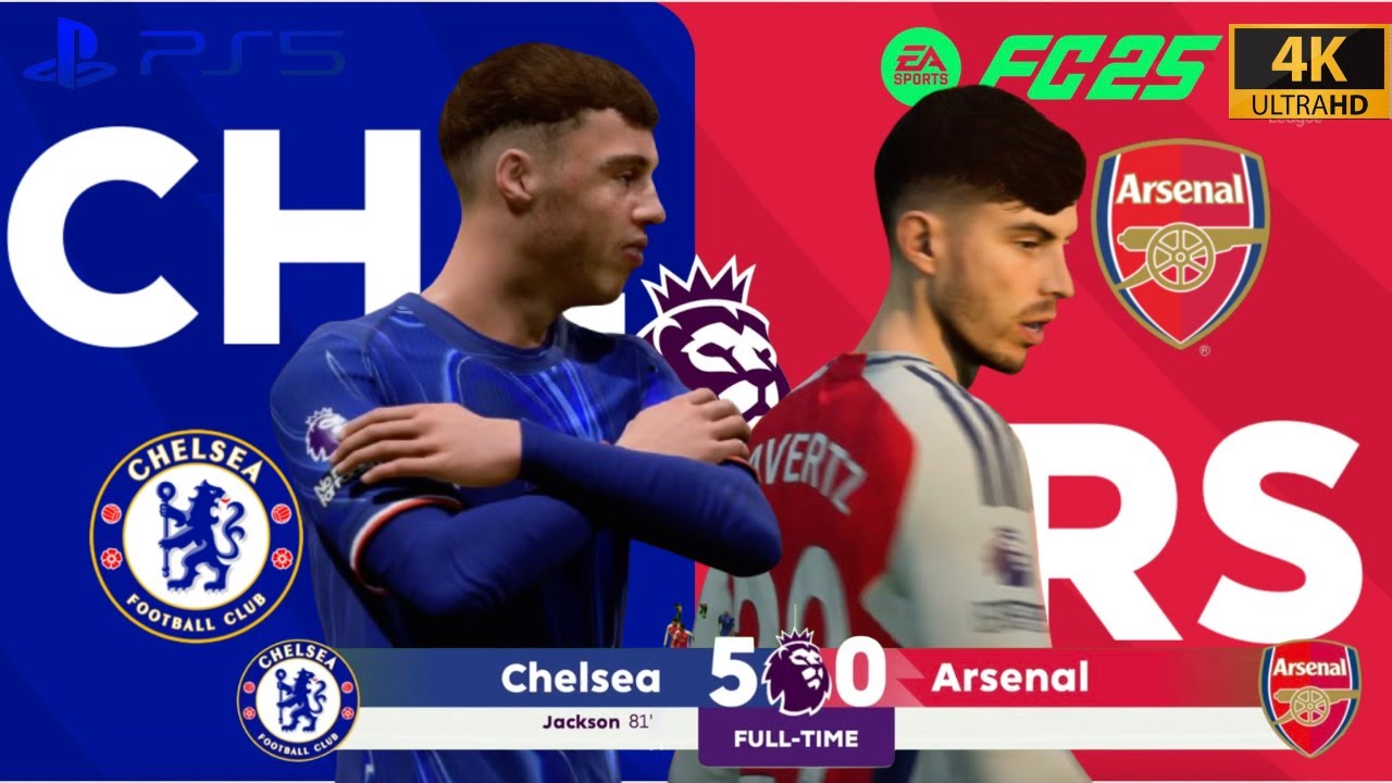 Chelsea vs Arsenal Premier League 2024/2025 Full Match at Stamford ...