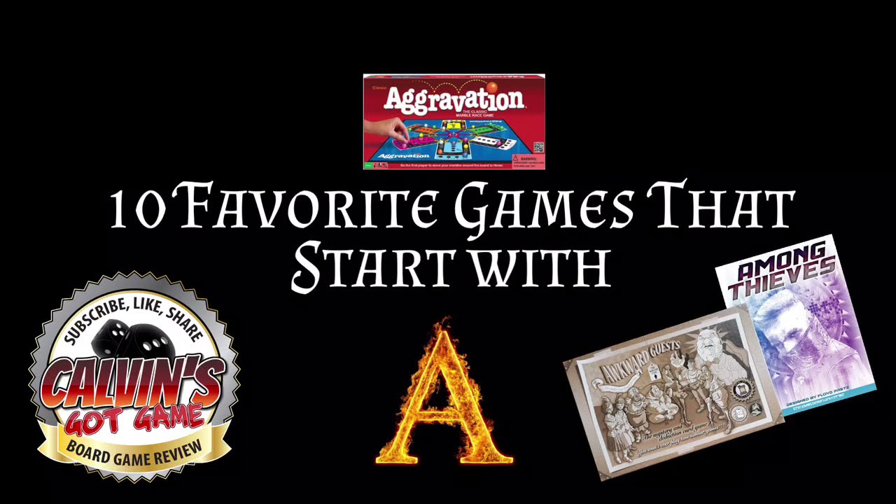 10 Favorite Board Games Starting With the Letter A - YouTube