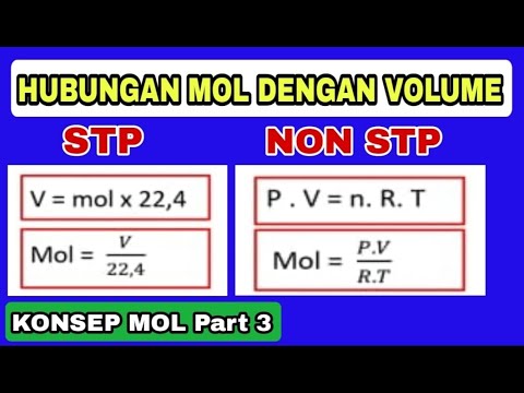 KIMIA KELAS X | CARA MENENTUKAN VOLUME JIKA MOL DIKETAHUI (STP/NON STP). KONSEP MOL Part 3 - YouTube