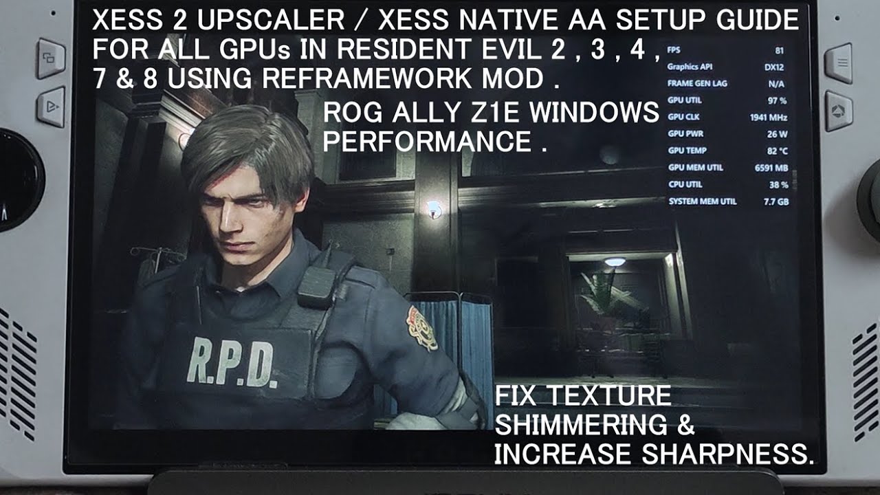 Resident Evil 2 , 3 , 4 , 7 & 8 XeSS 2 Upscaler / Native AA Guide for All GPUs REFramework Rog ...