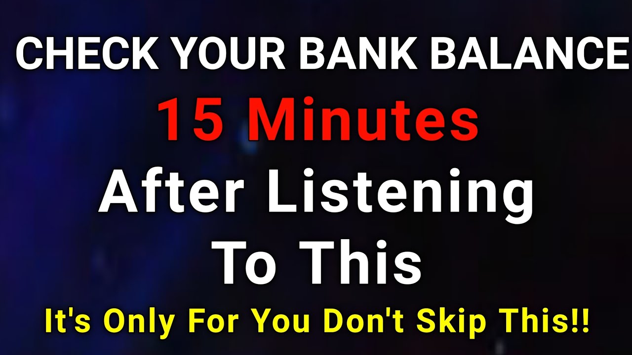 God Says💌 Check Your Bank Balance🤑 After Listening To This | God ...
