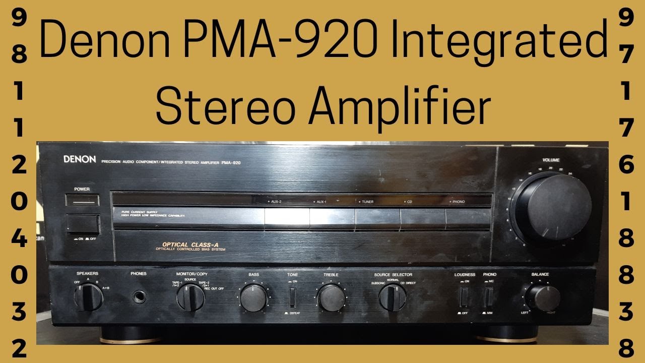 Denon PMA-920 Integrated Stereo Amplifier Use Price And Connection IN ...