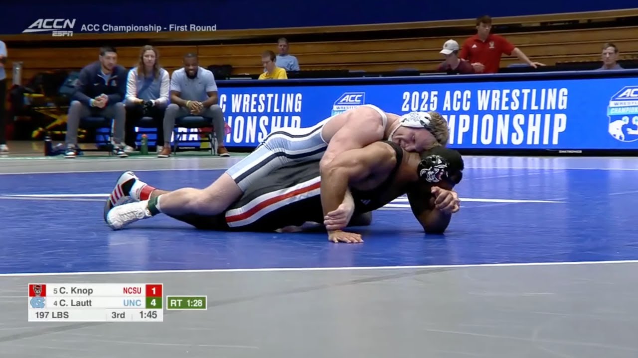 197lbs Cade Lautt (North Carolina) vs Christian Knop (NC State) - YouTube
