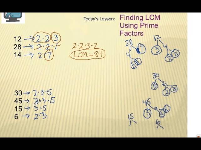 Finding Least Common Multiple Worksheet Least Common Multiple (LCM)