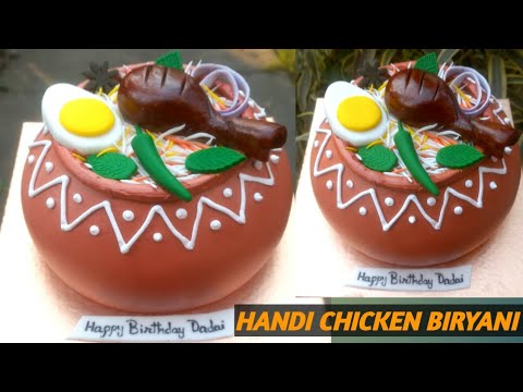 Handi chicken biryani🍗 theme cake|| Chocolate cake🍫|| Birthday special🎂 ...