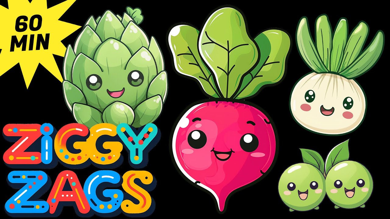 Spring Vegetables Dancing For Babies - Funky Veggies Baby Sensory Video ...