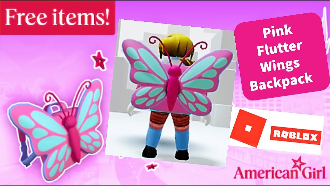 New FREE UGC Roblox Item - How to get FREE Pink Flutter Wings Backpack from American Girl World ...