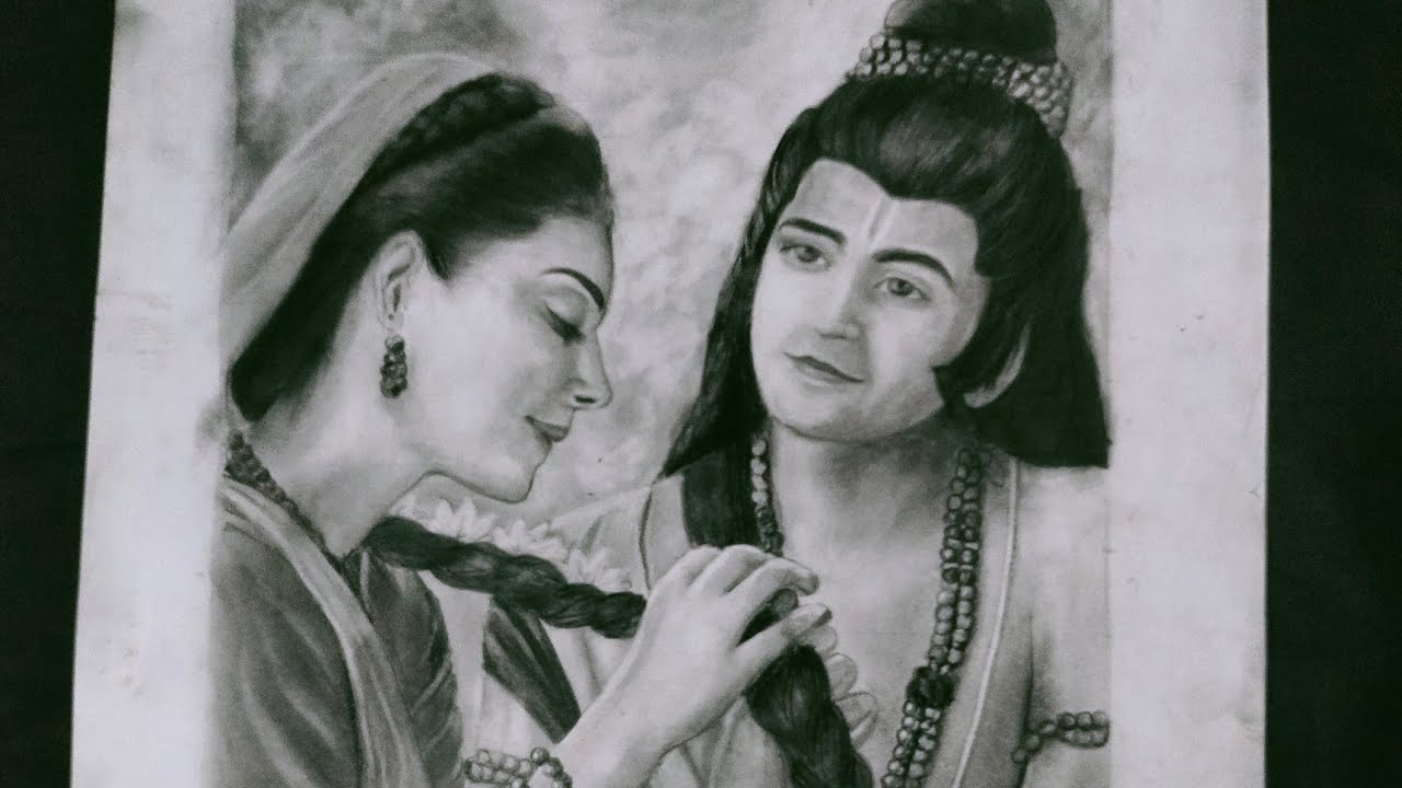 pencil drawing ll Siya Ram 💕 - YouTube