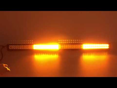 50 inch white and amber straight light bar | Vivid Light Bars - YouTube