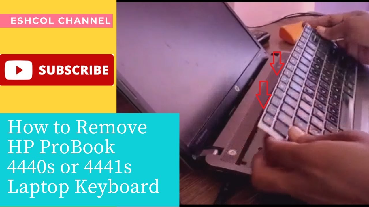 How to Remove HP ProBook 4440s or 4441s Laptop Keyboard - YouTube
