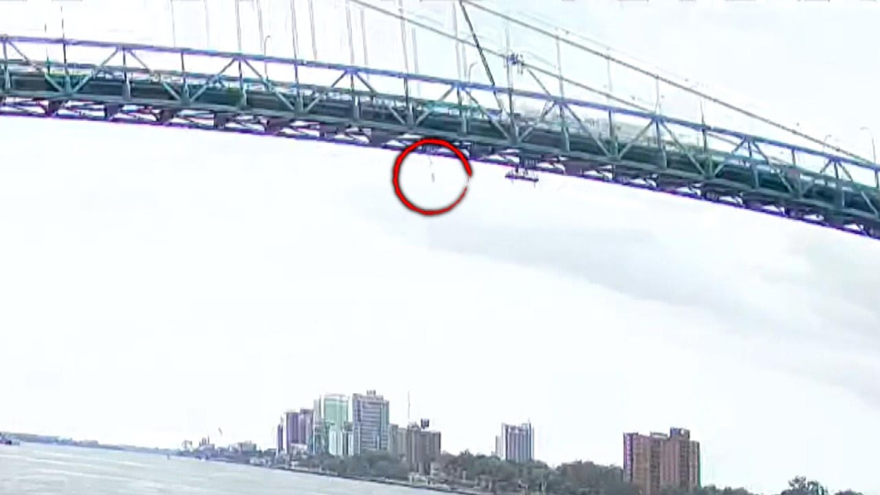 Iron Worker Survives 150-Foot Fall From Bridge - YouTube