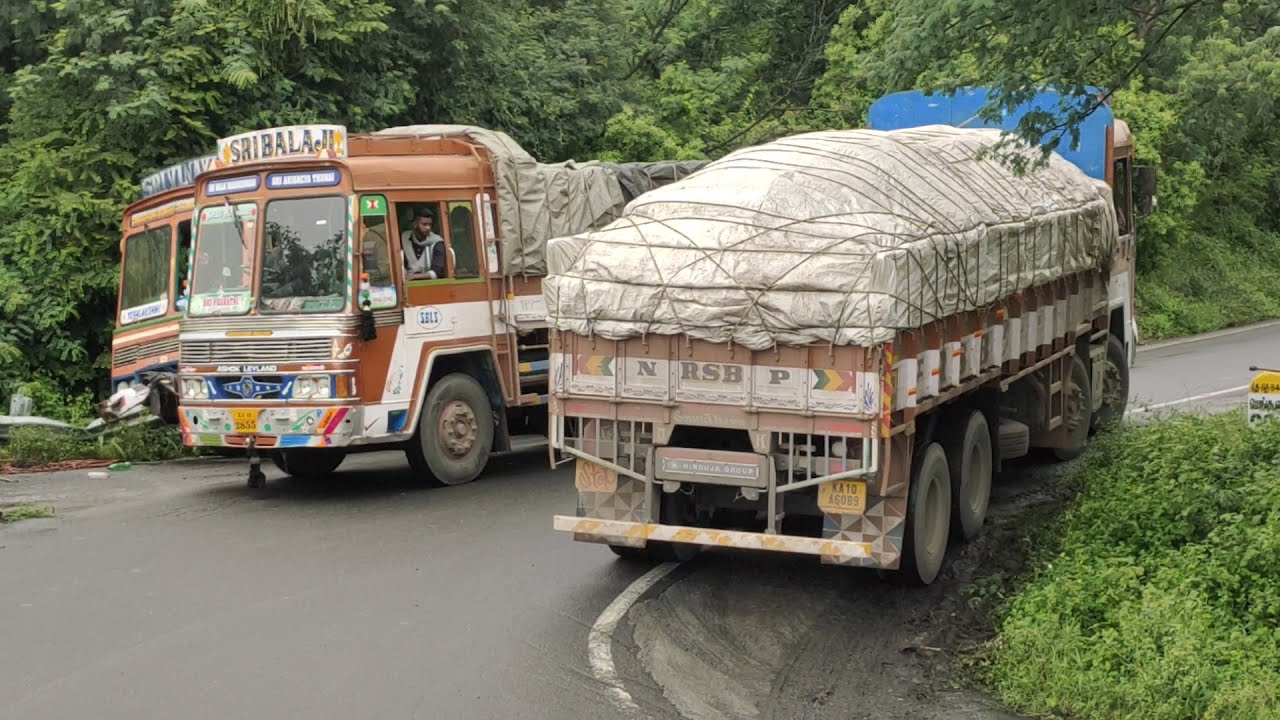 Dhimbam Ghat road 12wheel fully loaded extreme power - YouTube