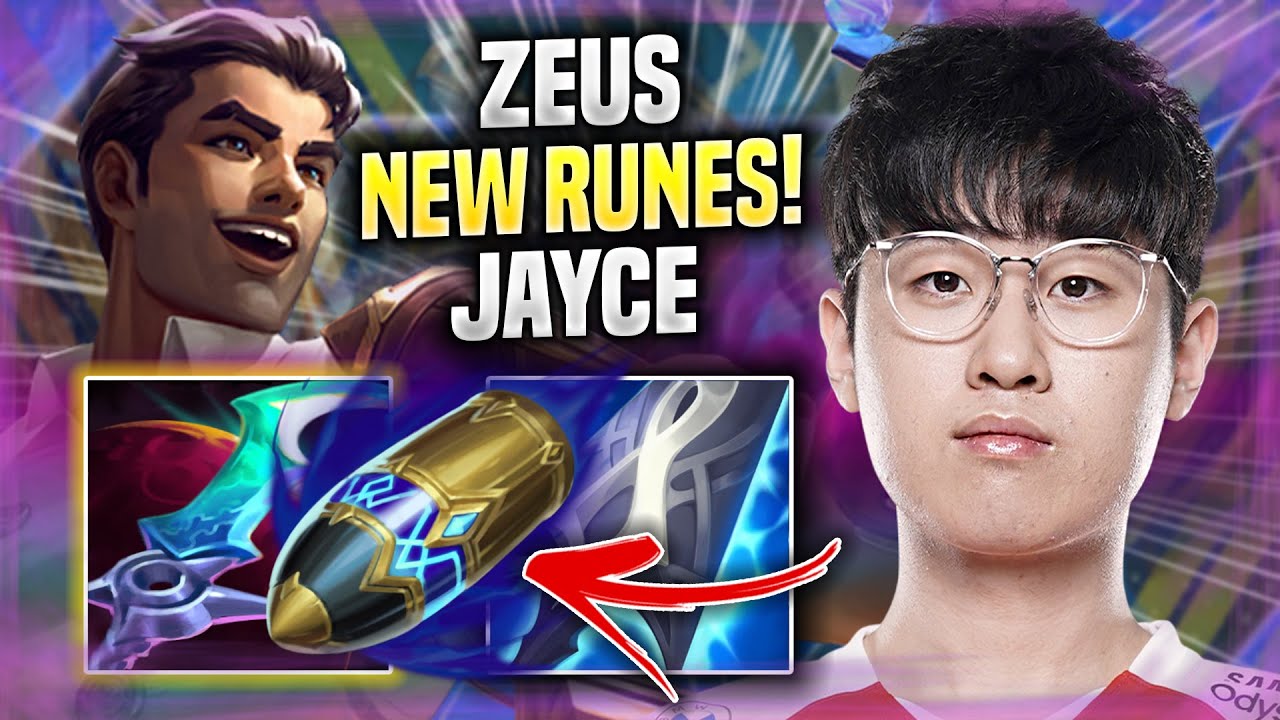 ZEUS IS A GOD AS JAYCE WITH NEW RUNES! - T1 Zeus Plays Jayce TOP vs ...