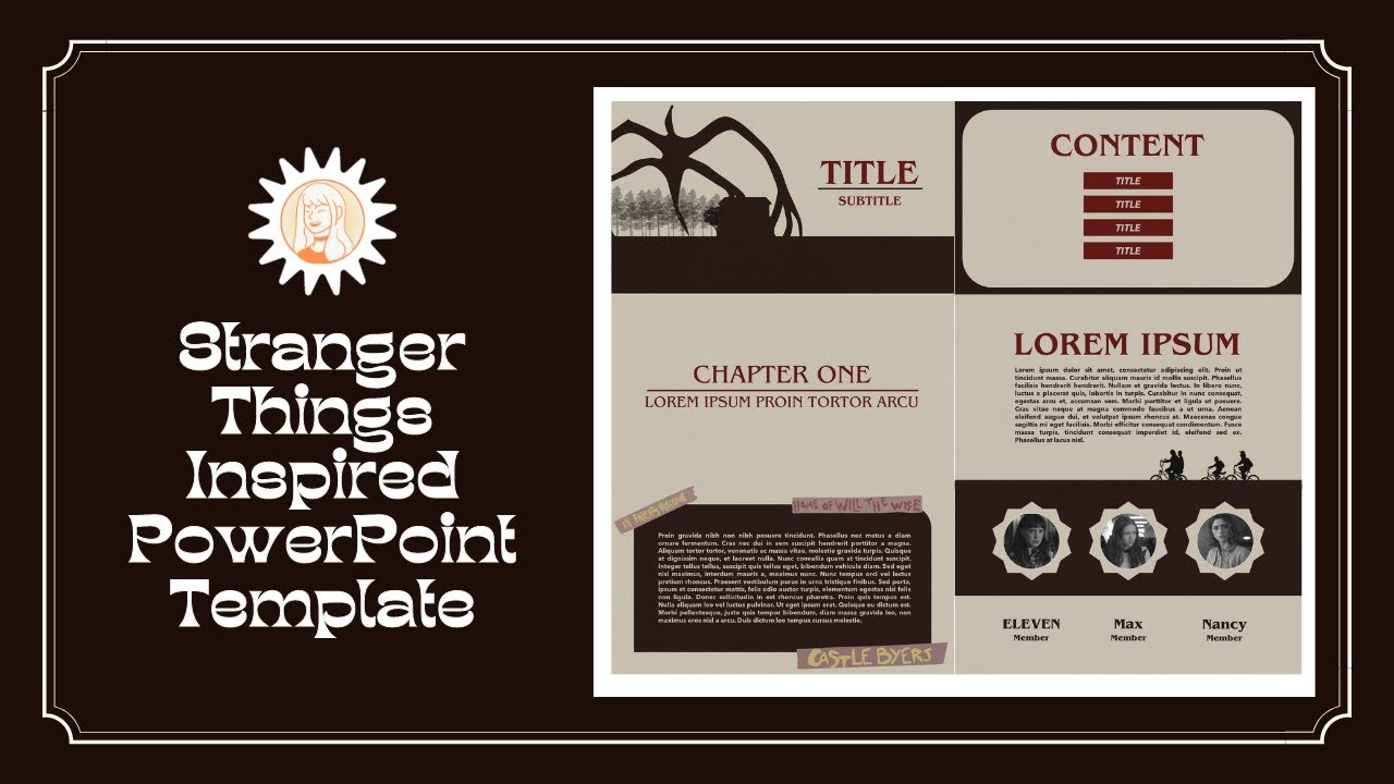 stranger things powerpoint template ♡ ᵎ ⌇ ⁺ free ppt template - YouTube