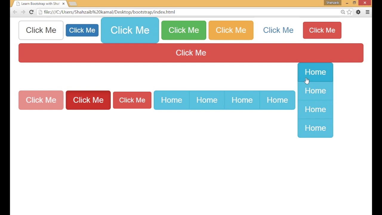 BELAJAR BOOTSTRAP BAG. 12 : MEMBUAT GRUP BUTTON - YouTube