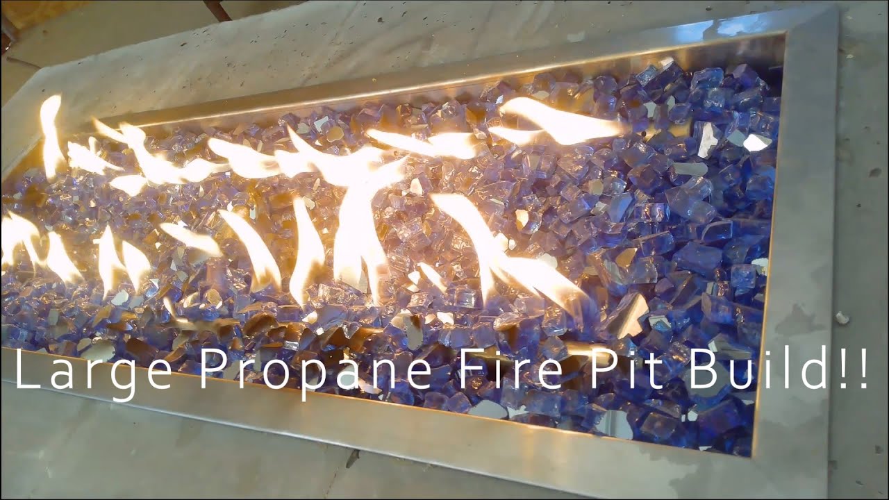 Propane Fire Pit Build! Large! Custom! Wife Pleaser! - YouTube