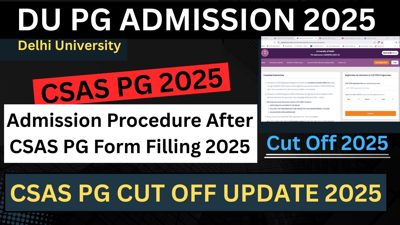 Admission Procedure After CSAS PG Form Filling 2025 || CSAS PG Form 2025 #anas_du - YouTube