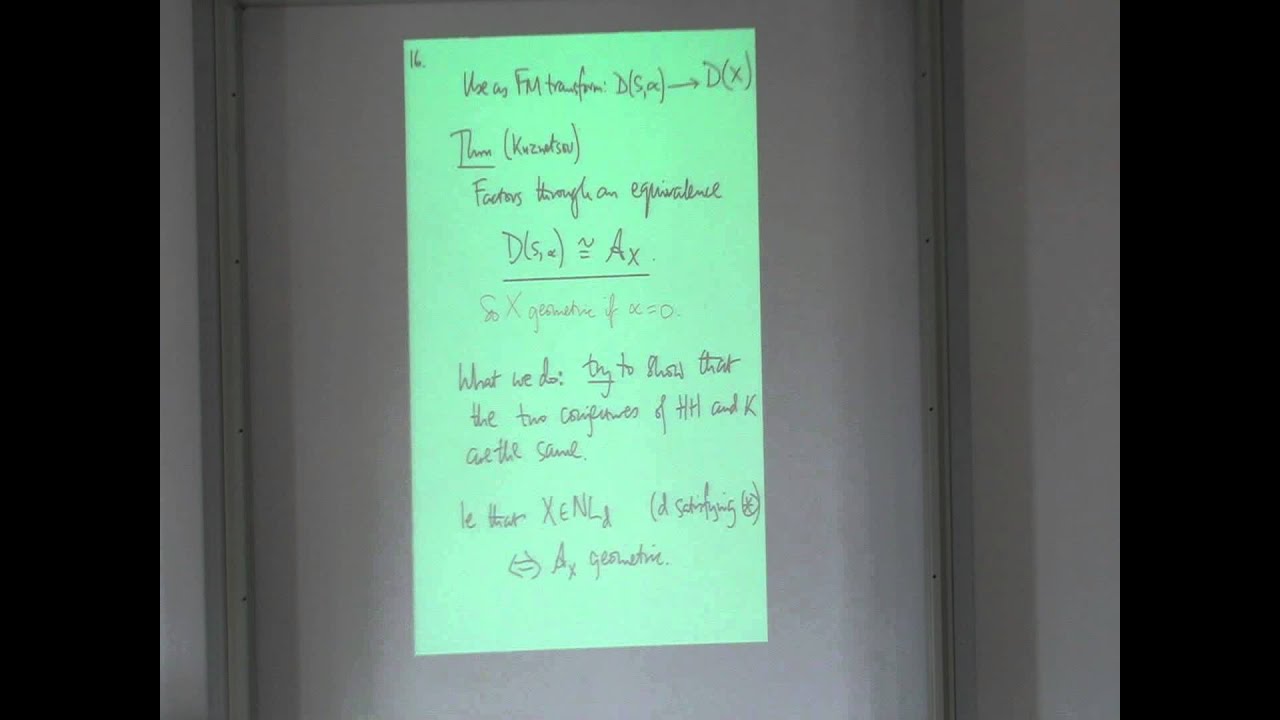 Richard Thomas - Cubic Fourfolds and K3 Surfaces - YouTube
