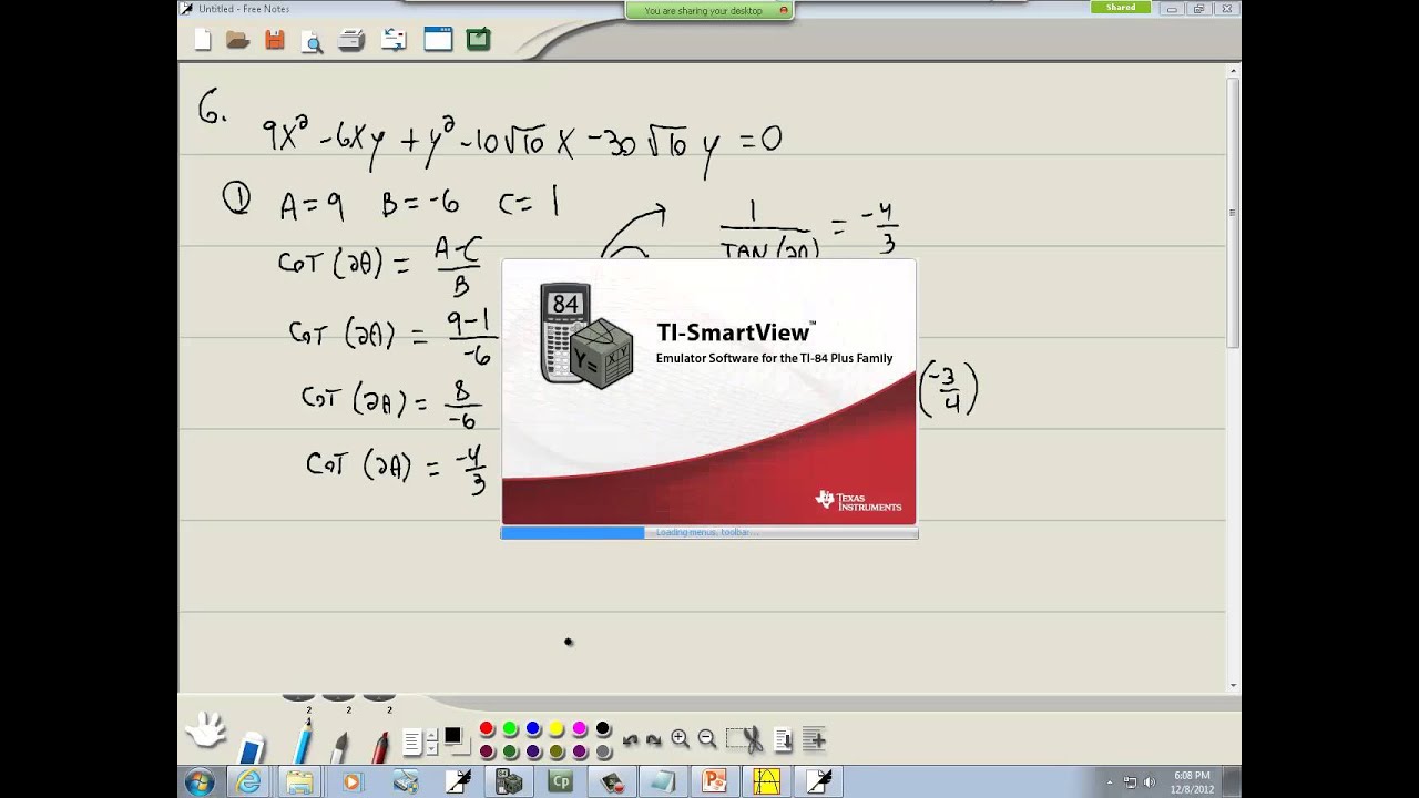 Trigonometry: Rotation of Axes; General Form of a Conic - YouTube