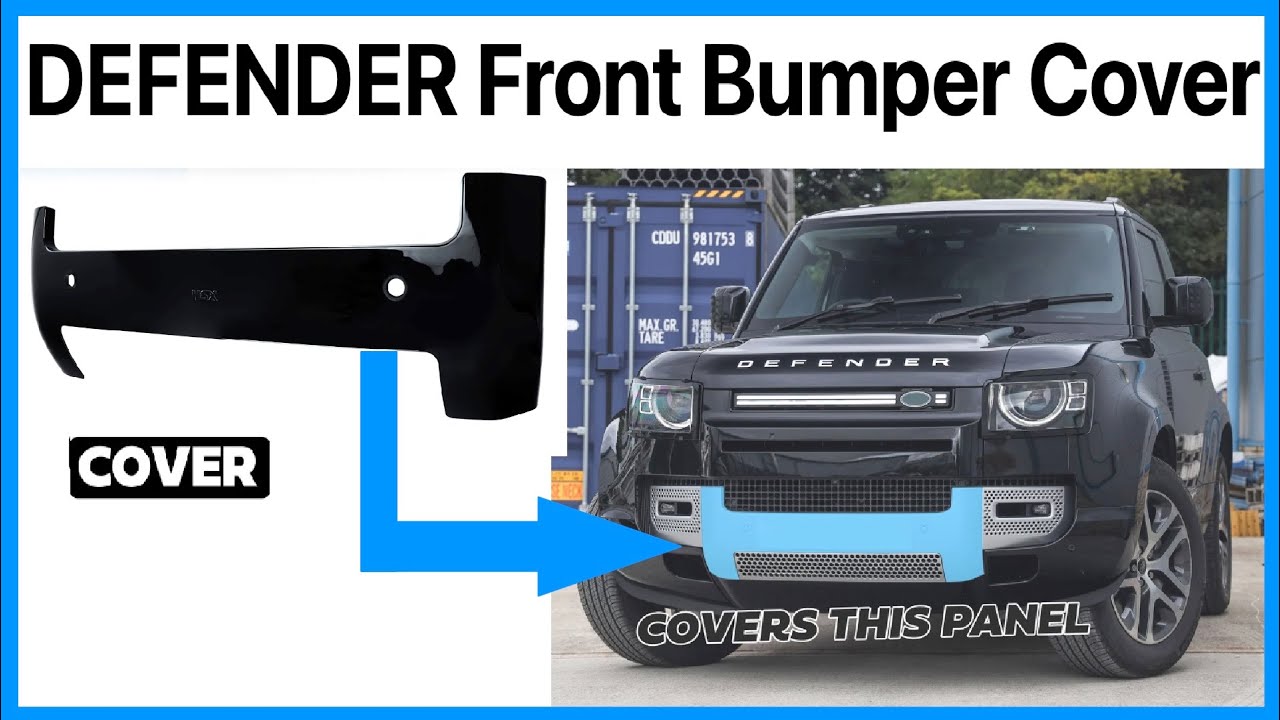 New Land Rover DEFENDER L663 Front Bumper Cover Panel - Instant Black ...