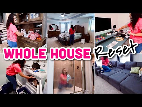  WHOLE HOUSE RESET ✨ MESSY HOUSE CLEAN WITH ME | REAL LIFE CLEANING MOTIVATION