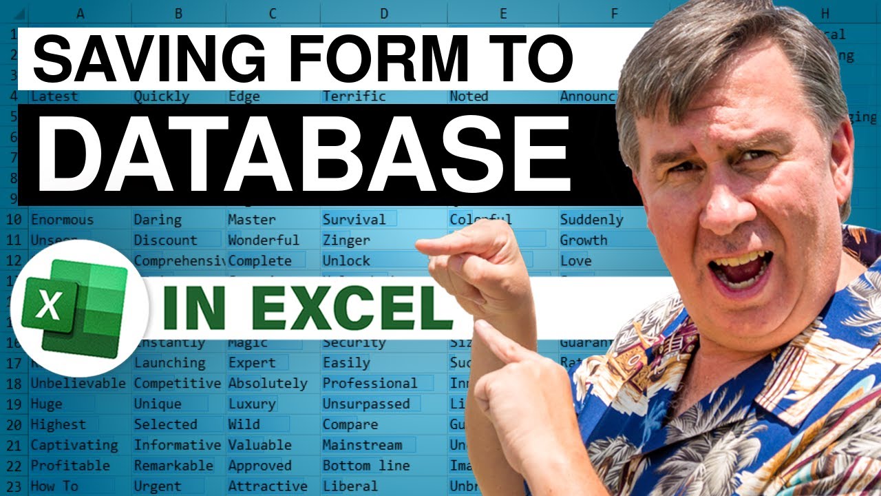 Excel -- Saving Form to Database: Episode 1504 - YouTube