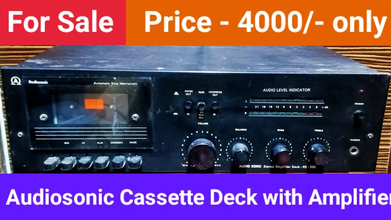 Rs - 4000/- only Audiosonic Stereo Cassette Deck with Amplifier Contact ...