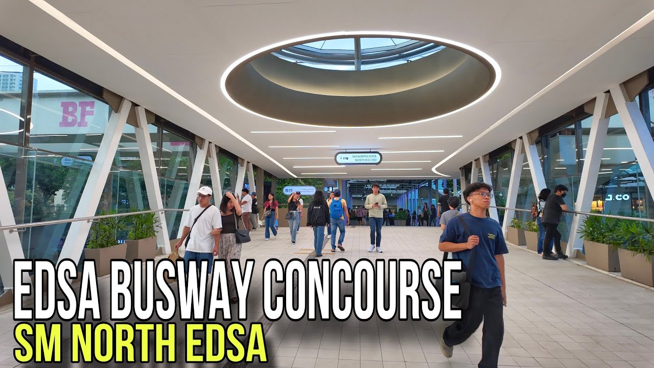 North EDSA BUSWAY CONCOURSE | Walkthrough from EDSA Busway Bridge to SM ...