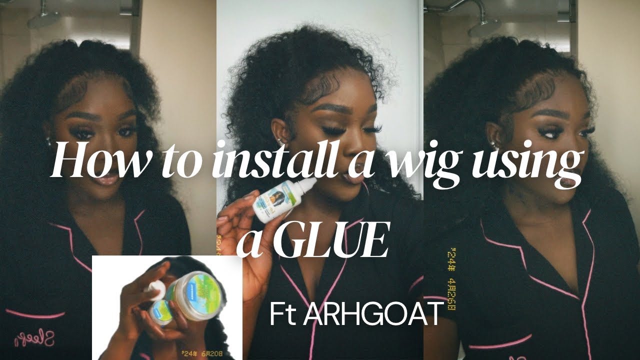 How to install you lace using a LACE GLUE ft ARHGOAT wig glue and edge ...