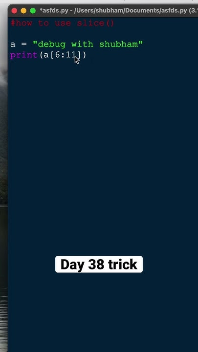Slice A String Using A Step Function How To Use Slice Coding Programming Python Viral