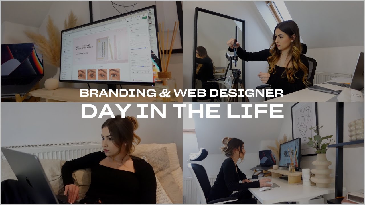 Day in the life as a branding + web designer - Content creation//Client ...