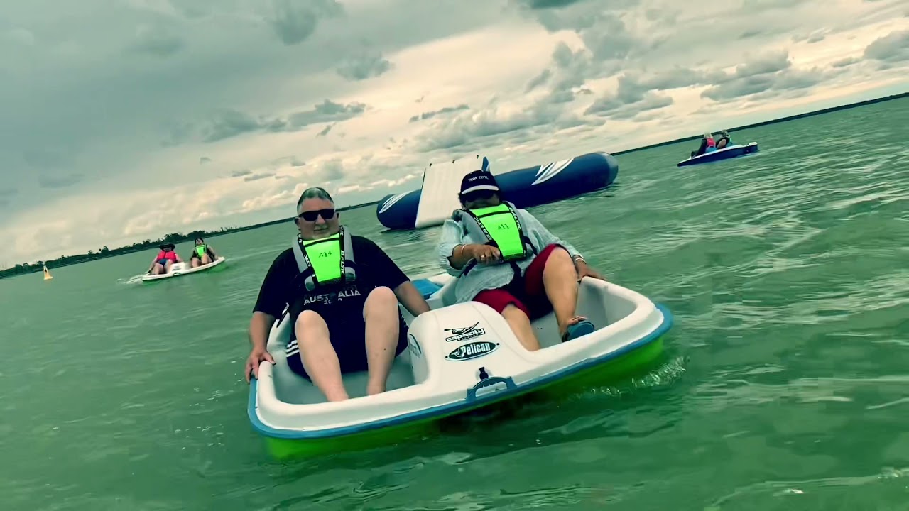 Sinking a paddle boat and laughing 101. - YouTube