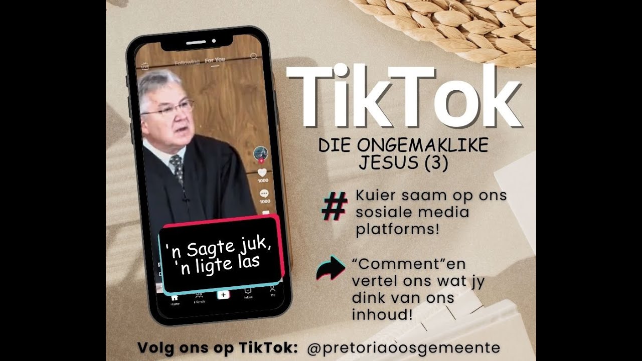 Die ongemaklike Jesus (3): 'n Sagte juk, 'n ligte las - YouTube