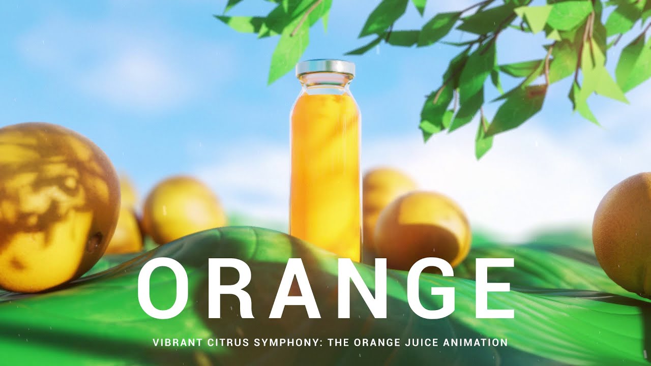 Vibrant Citrus Symphony: The Orange Juice Animation - YouTube