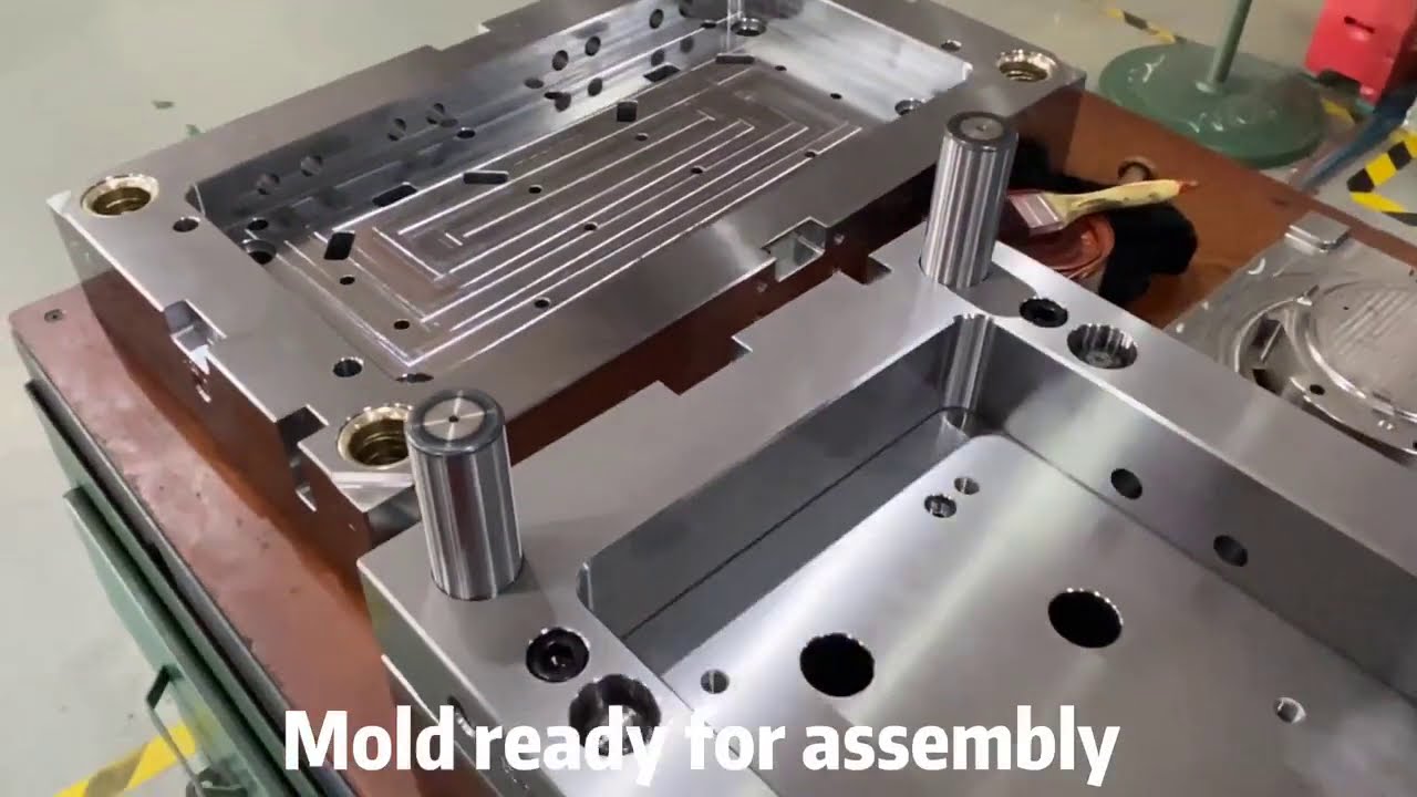 Mold base, mold cavity and core inserts, components, ready for assembly ...