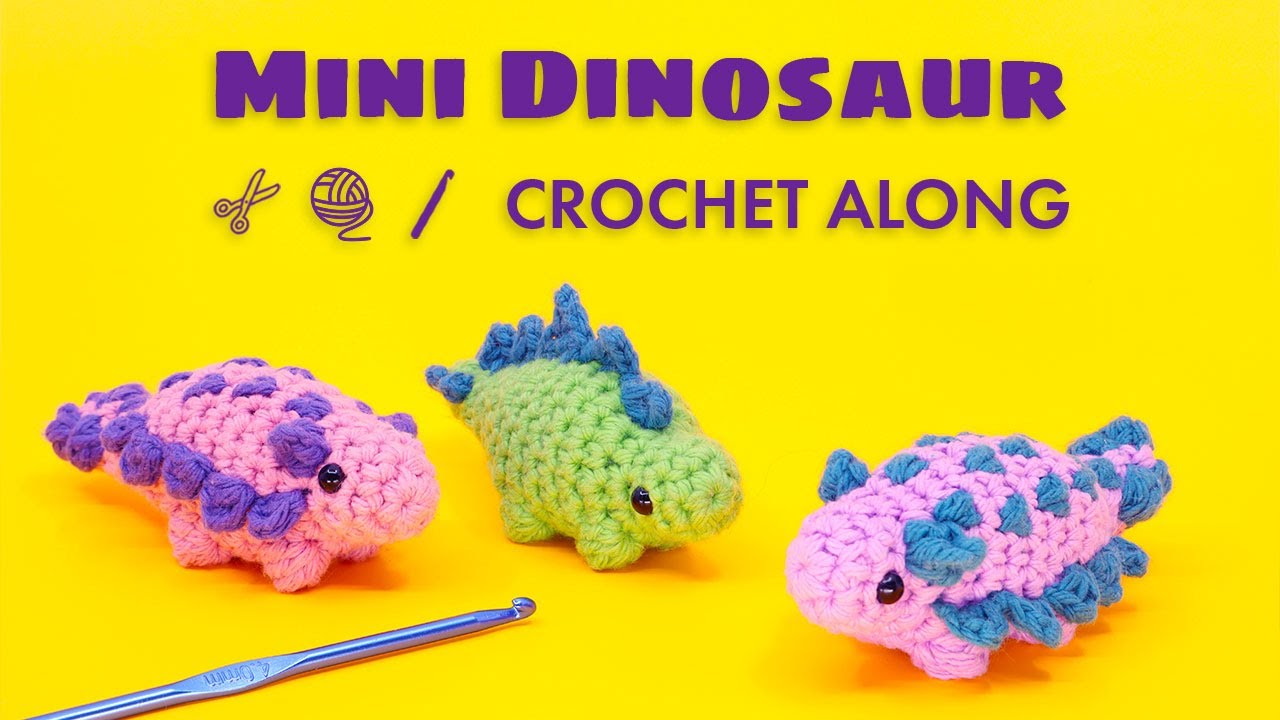 Stegosaurus and Ankylosaurus Amigurumi - Crochet Along - YouTube