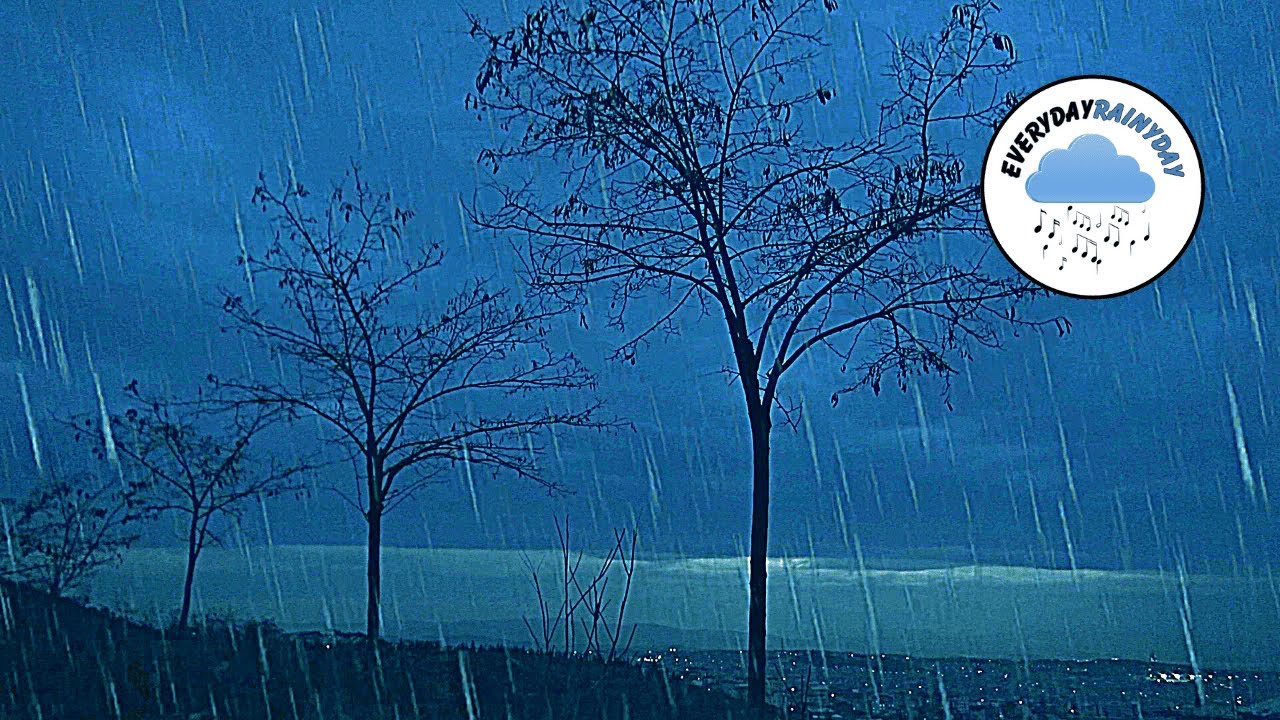 Sleep with Rain in Mountain Scenery | Heavy Rain for Sleeping | Relax ...